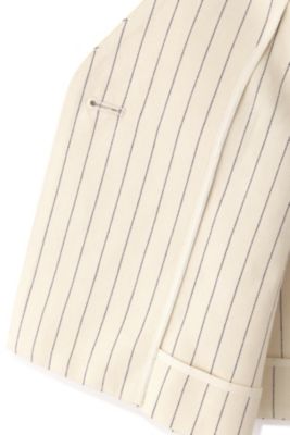 human woman(ヒューマン ウーマン)の◇綿麻ストライプジレ通販