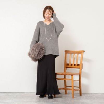 NOLLEY'S sophi(ノーリーズソフィー)のブライト紡毛Vネックプル