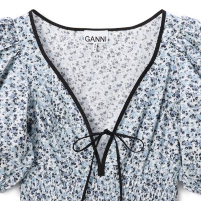 GANNI(ガニー)のPrinted Cotton Long Smock Dress通販 | mirabella（ミラベラ） | デザイナーズ ...