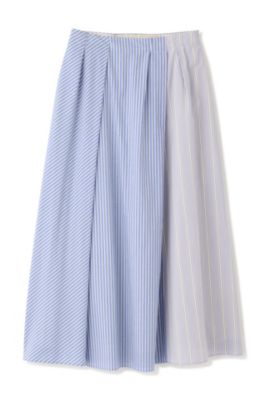 ヒューマンウーマン（HUMAN WOMAN）/◆バイカラーストライプスカート human woman(ヒューマン ウーマン)の◇バイカラーストライプスカート