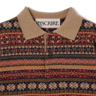 INSCRIRE(アンスクリア)のFairisle Short Polo Sweater通販 | mirabella（ミラベラ ...