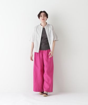 human woman(ヒューマン ウーマン)の◇リネンタック入りバギーパンツ