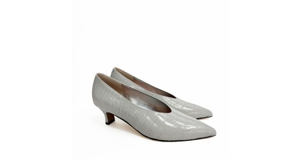 SOLREGN(ソレイン)の【SOLREGN】ヒール4.5型押しパンプス通販 | 集英社HAPPY PLUS STORE