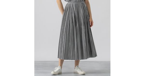 MADISONBLUE(マディソンブルー)のPLEATEDLONG SK GINGHAM通販 | 集英社HAPPY PLUS STORE