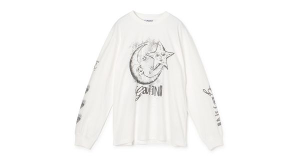 GANNI(ガニー)のFuture Heavy Jersey Moon Long Sleeve T－shirt通販 | mirabella（ミラベラ） | デザイナーズブランド正規通販