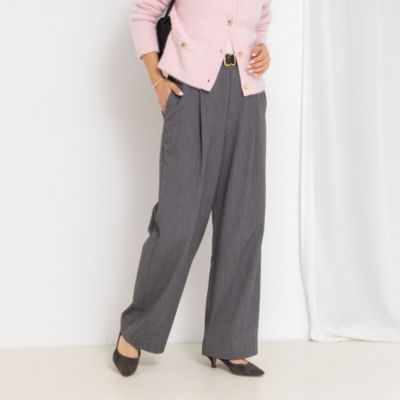 NOLLEY'S(ノーリーズ)のウォッシャブル裏起毛イージーワイドパンツ通販