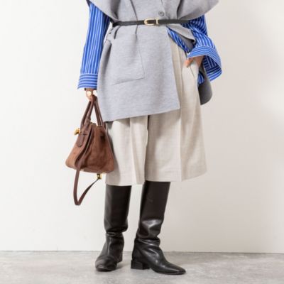 リエミラー（Rie Miller）/ウォッシャブル2タックハーフパンツ Rie Miller(リエミラー)のウォッシャブル2タックハーフパンツ通販